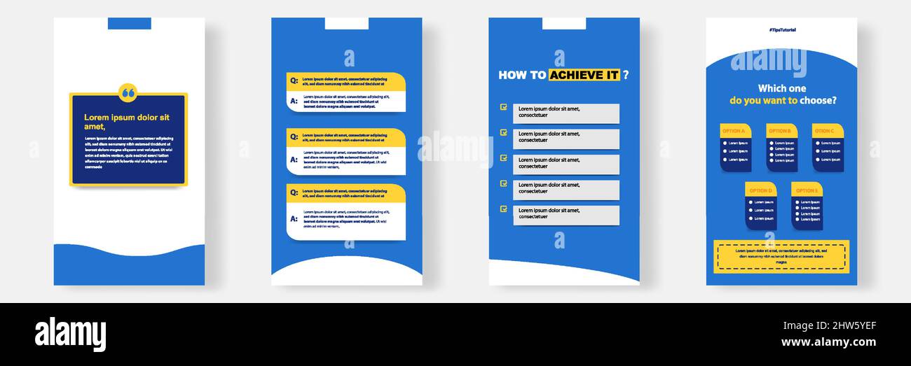 Social media faq, question, answer stories banner layout template with ...