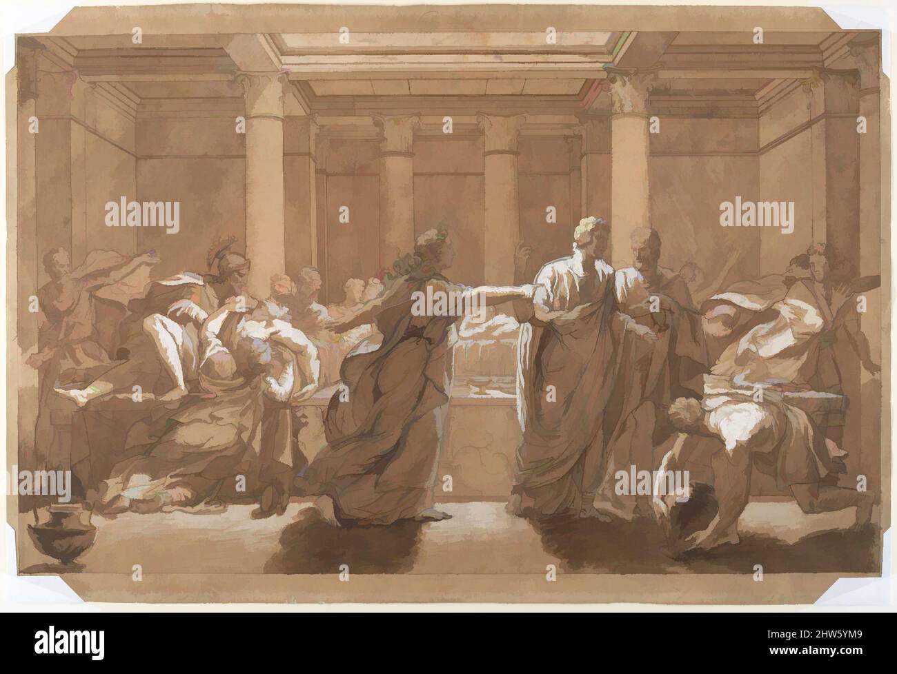 Art inspired by The Death of Britannicus, 1800–1861, Pen and black ink ...