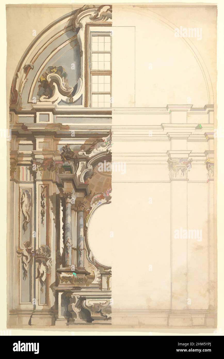Art inspired by Two Alternate Designs for a Chapel, 1700–1780, Pen and ...
