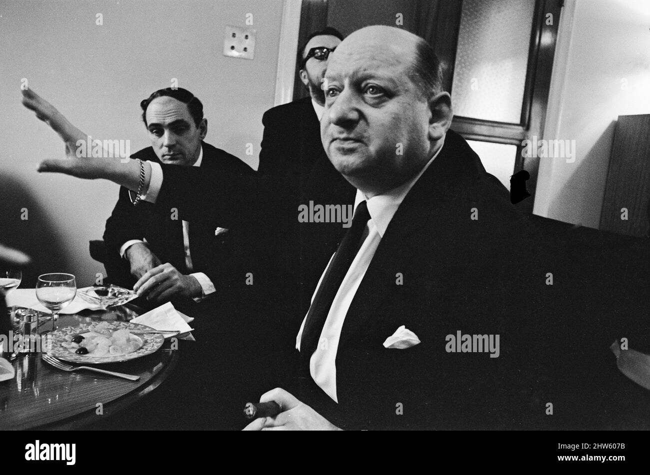 Media Mogul Lord Lew Grade at a dinner party. 24th January 1967 Stock ...