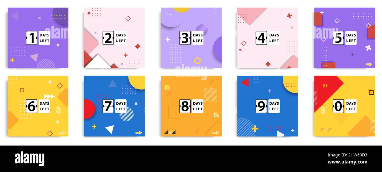 Social media template layout for counting down event post banner feed ...