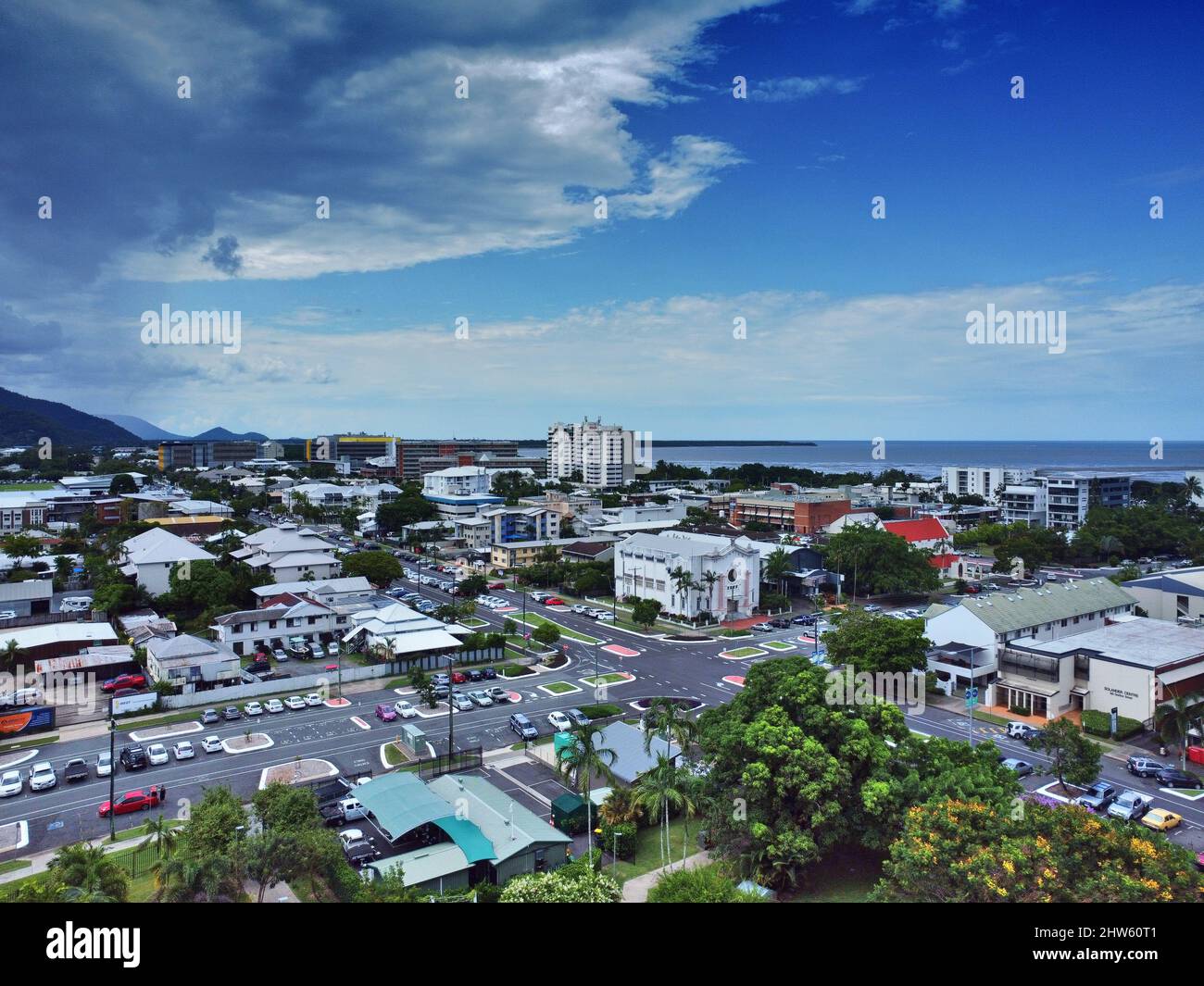 Aeriall view of Cairns city and landscape in Queensland Stock Photo - Alamy
