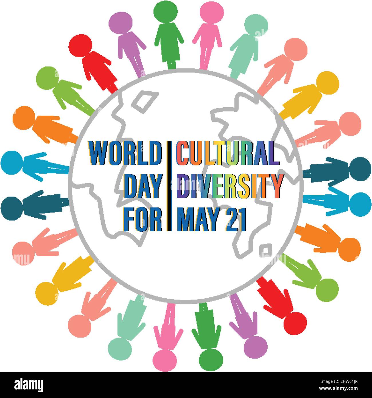 Poster design for world day cultural diversity illustration Stock ...