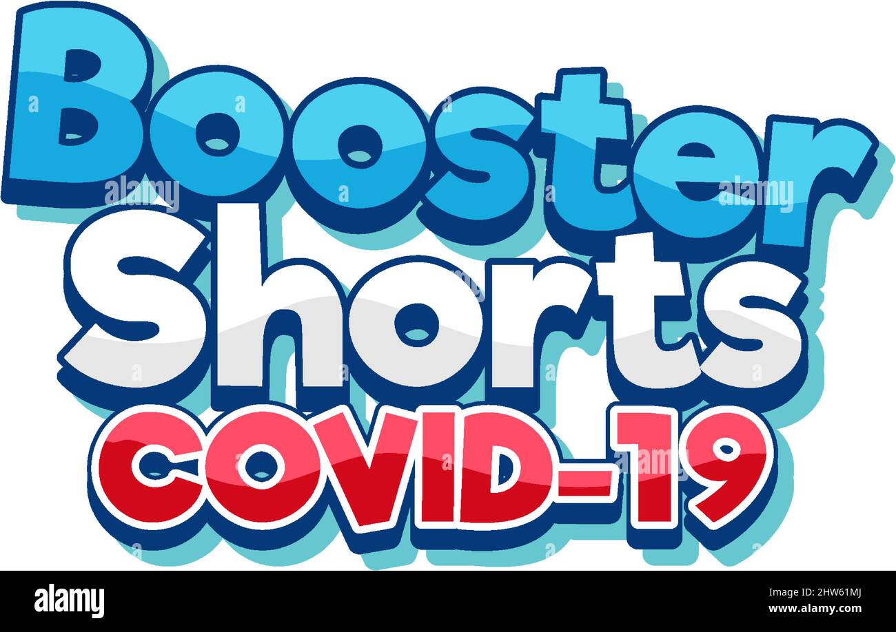 Booster shorts covid 19 vaccine logo illustration Stock Vector Image ...