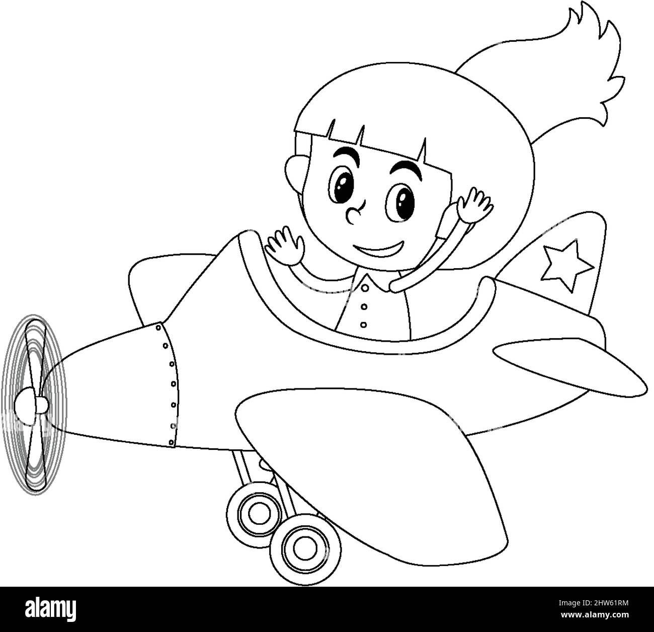 Pilot Cartoon Black And White