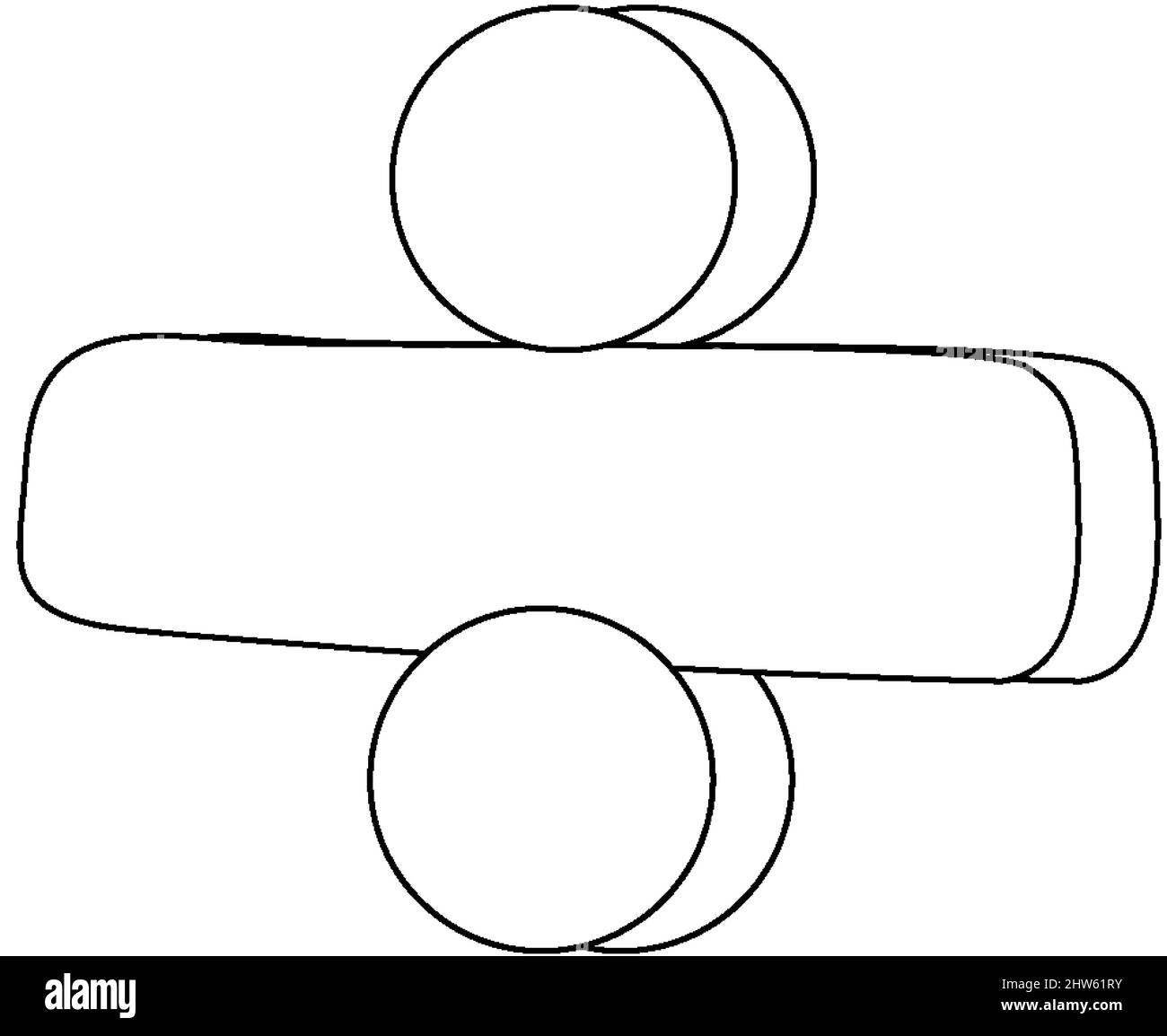 Divide sign black and white doodle character illustration Stock Vector ...