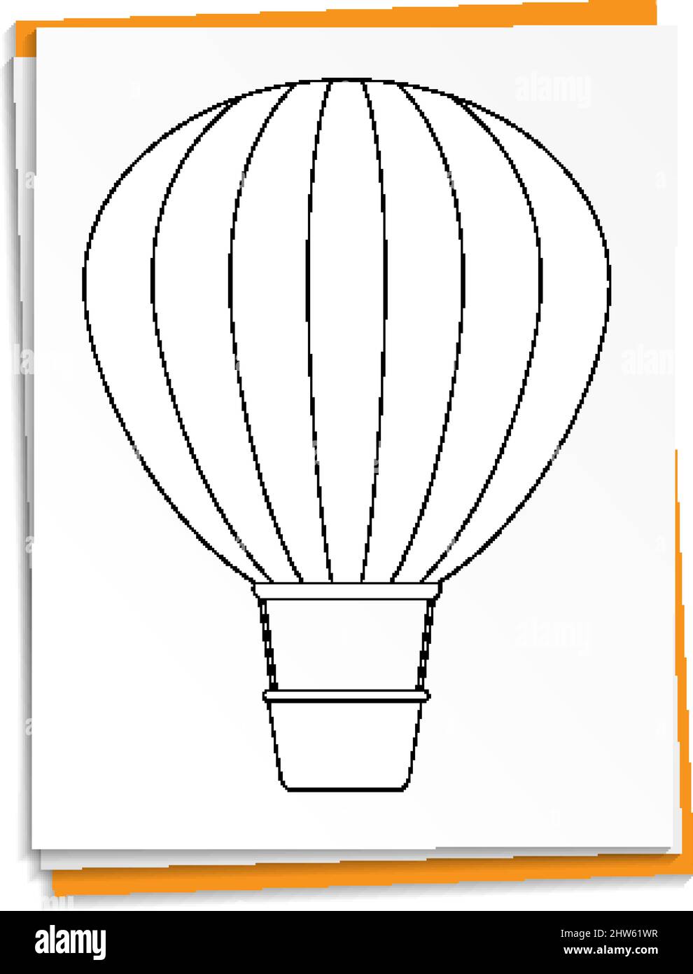Hand drawn balloon on paper illustration Stock Vector Image & Art - Alamy