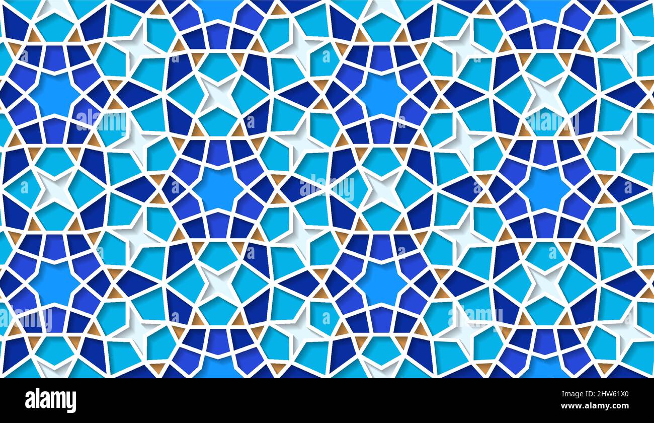 Arabic seamless girih pattern with classic islamic culture ornament ...