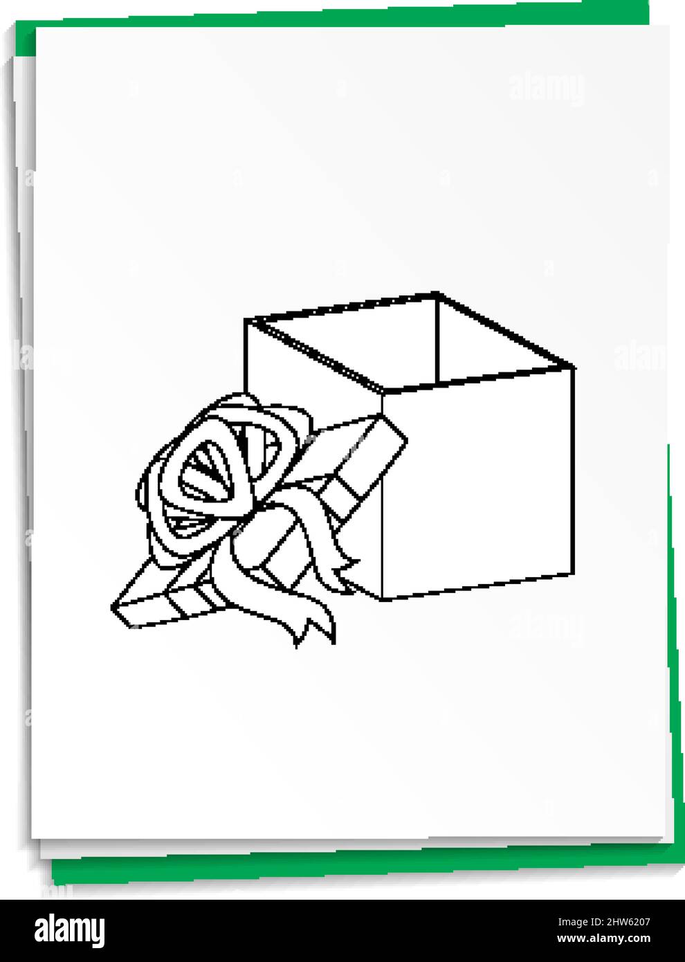 Hand drawn present on paper illustration Stock Vector Image & Art - Alamy