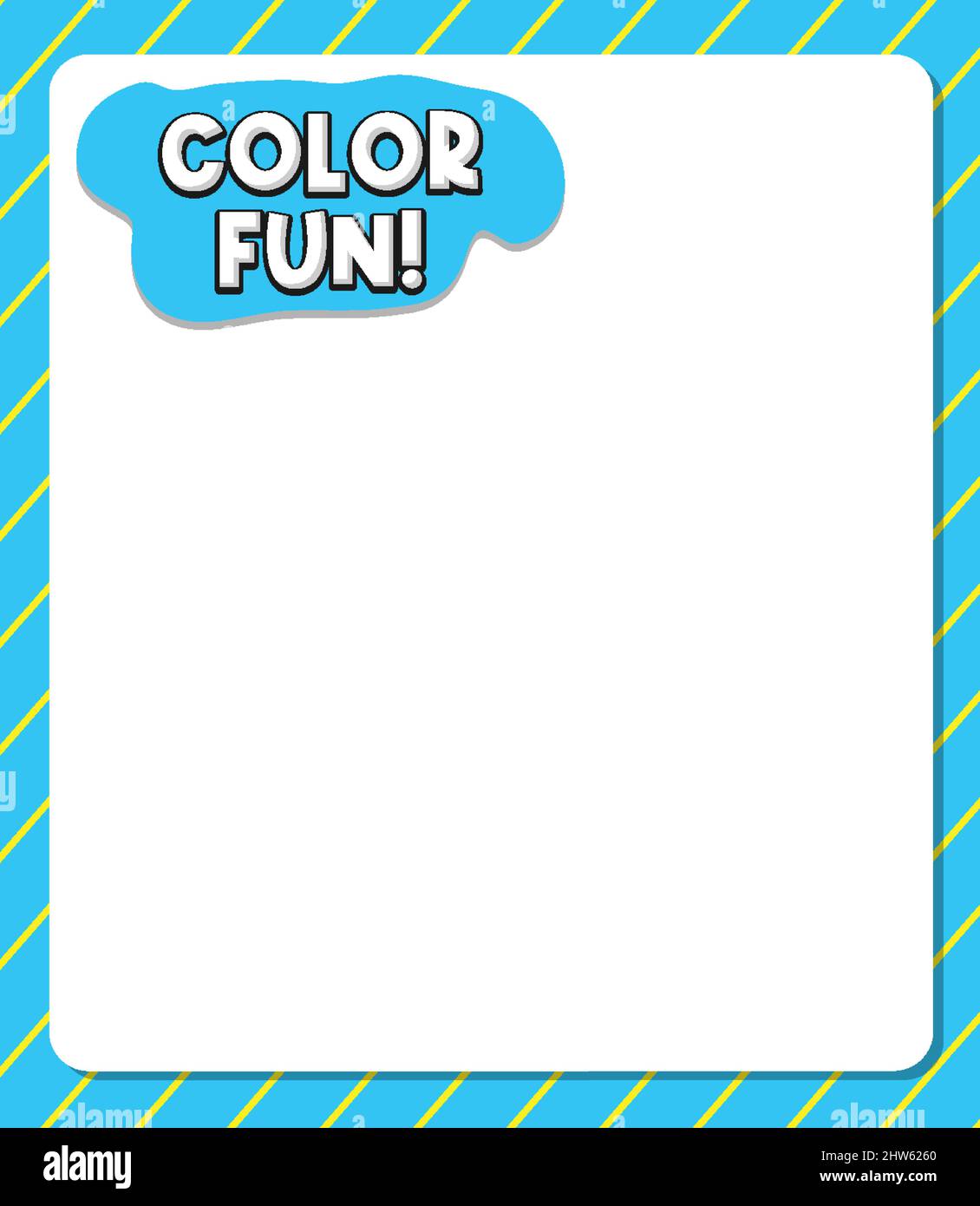 Worksheets template with color fun! text illustration Stock Vector ...