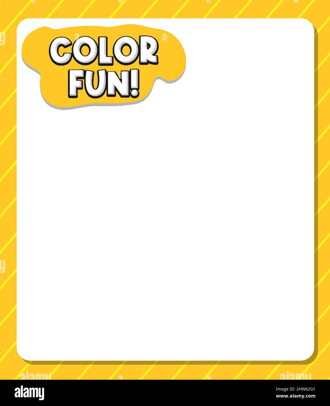 Worksheets template with color fun! text illustration Stock Vector ...