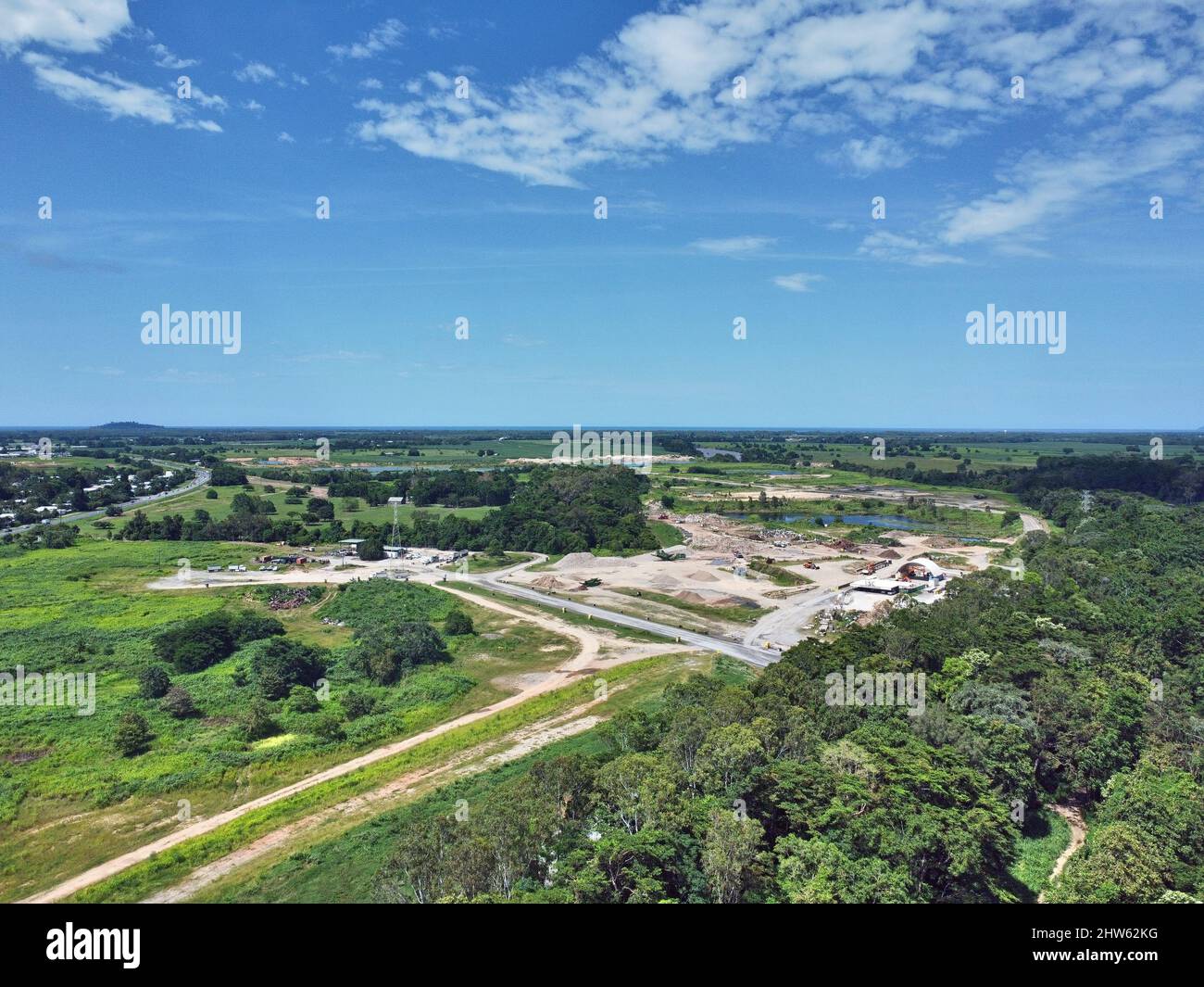 Aerial view of quarrie in Far Noorth Queensland Stock Photo - Alamy