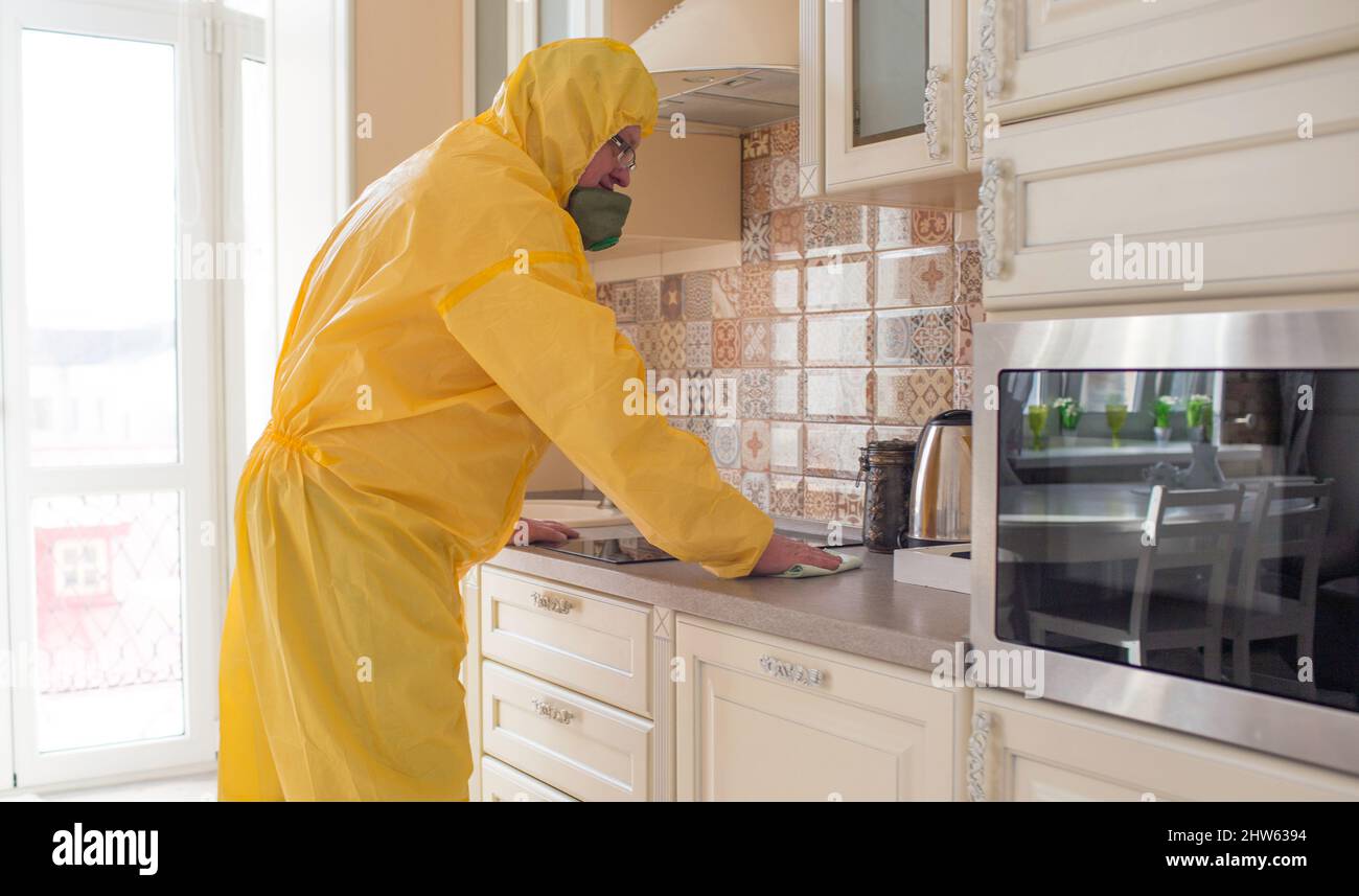 Cleaning house man cleans floor hi-res stock photography and images - Alamy