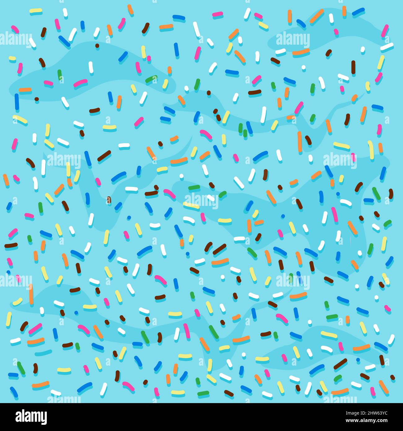Blue frosting background with colorful sprinkles Stock Photo - Alamy