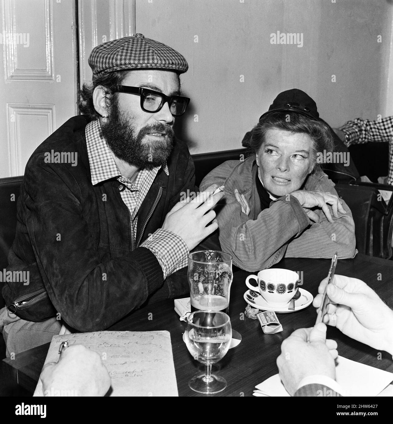 Actress Katharine Hepburn pictured in Bray, Ireland, where she is ...