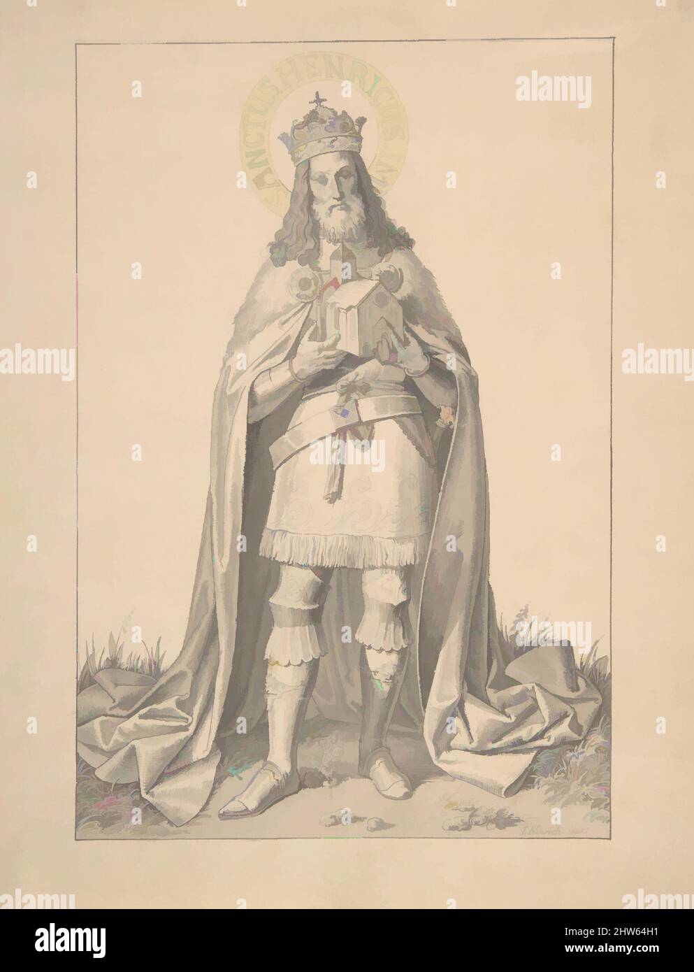Art inspired by Saint Henry (Emperor Henry II), 1800–1876, Pen and ...