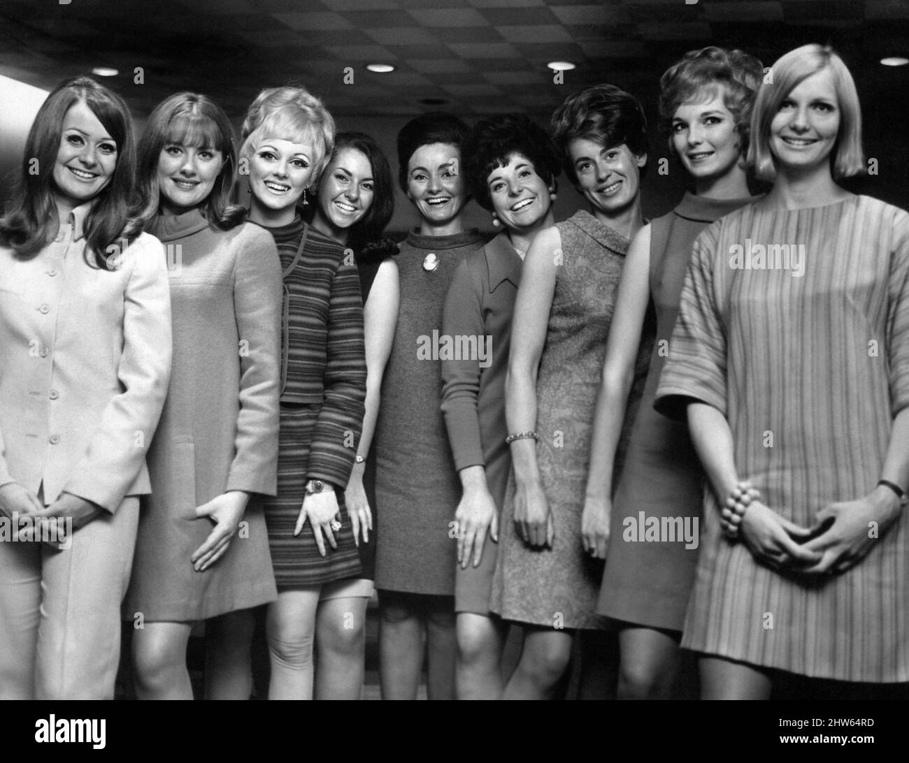 Birmingham Press Club Candidates for Queendom, 19th October 1967. Nine ...