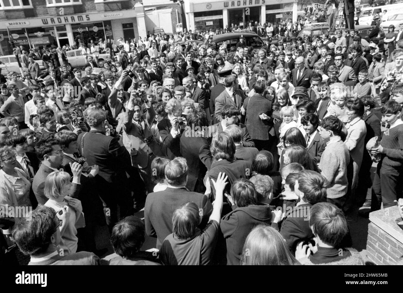 Crowds wait to see Mick Jagger and Keith Richards. Rolling Stones in ...