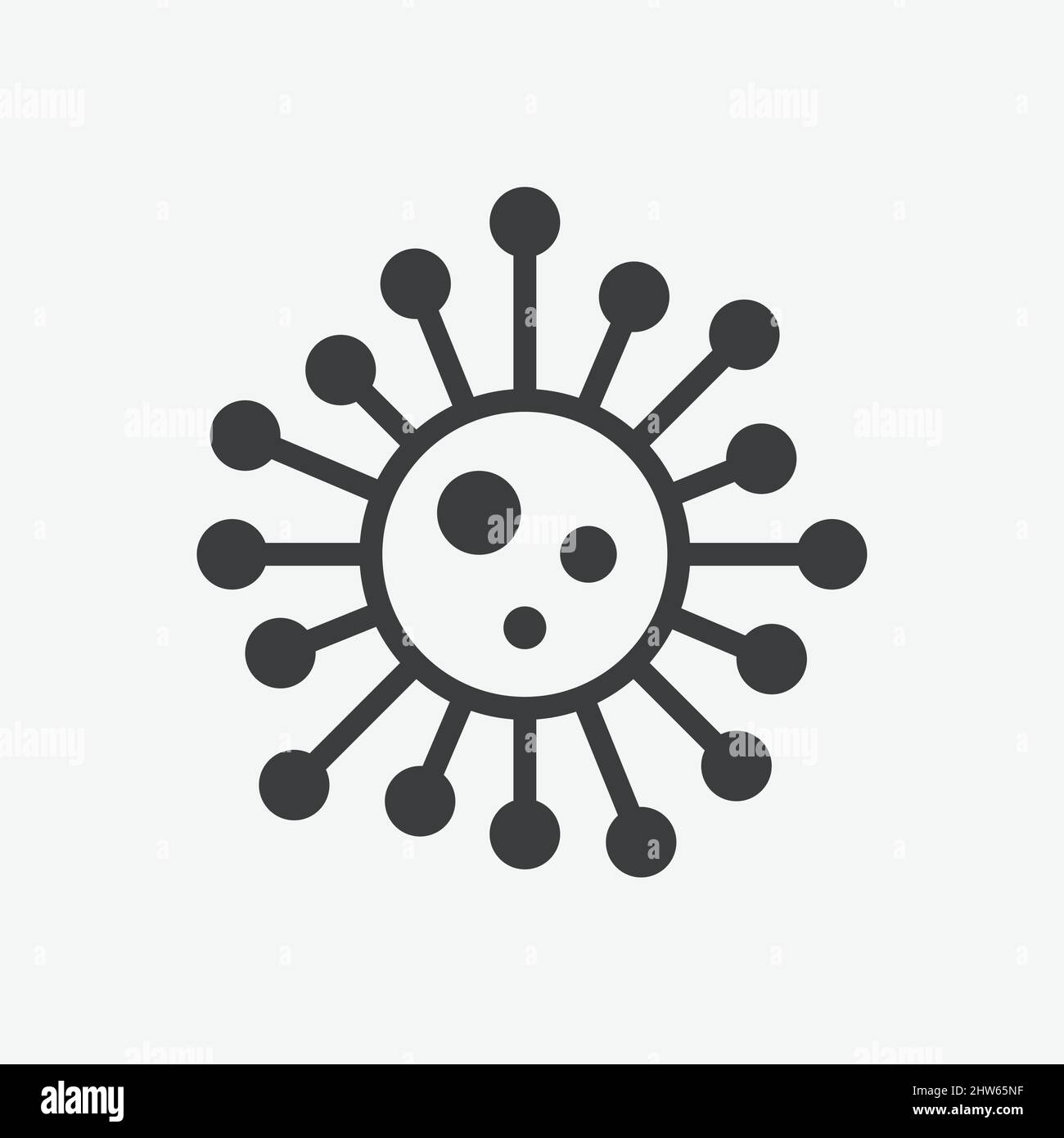 Microbe Bacterium Flat Vector Icon Stock Vector Image & Art - Alamy