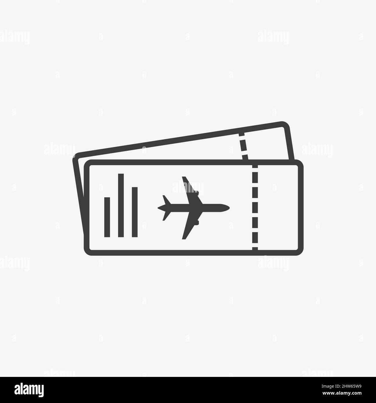 Boarding Pass Travel Flat Vector Icon Stock Vector Image & Art - Alamy