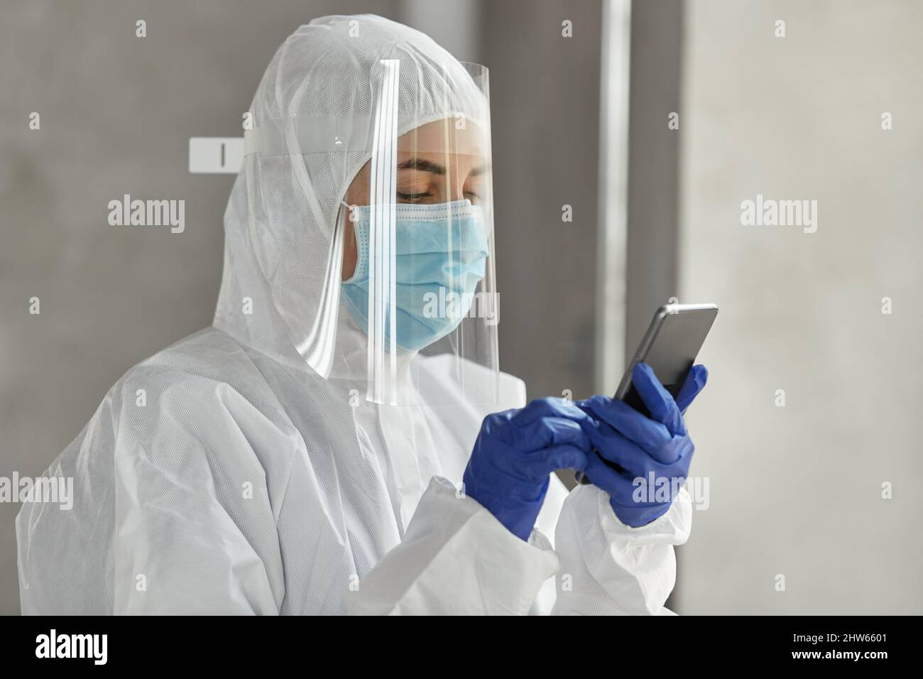 Doctor medical shield in smartphone hi-res stock photography and images ...