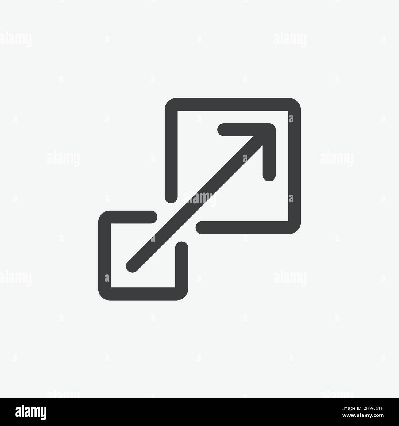 User Interface UI Expand and Maximise Flat Vector Icon Stock Vector ...
