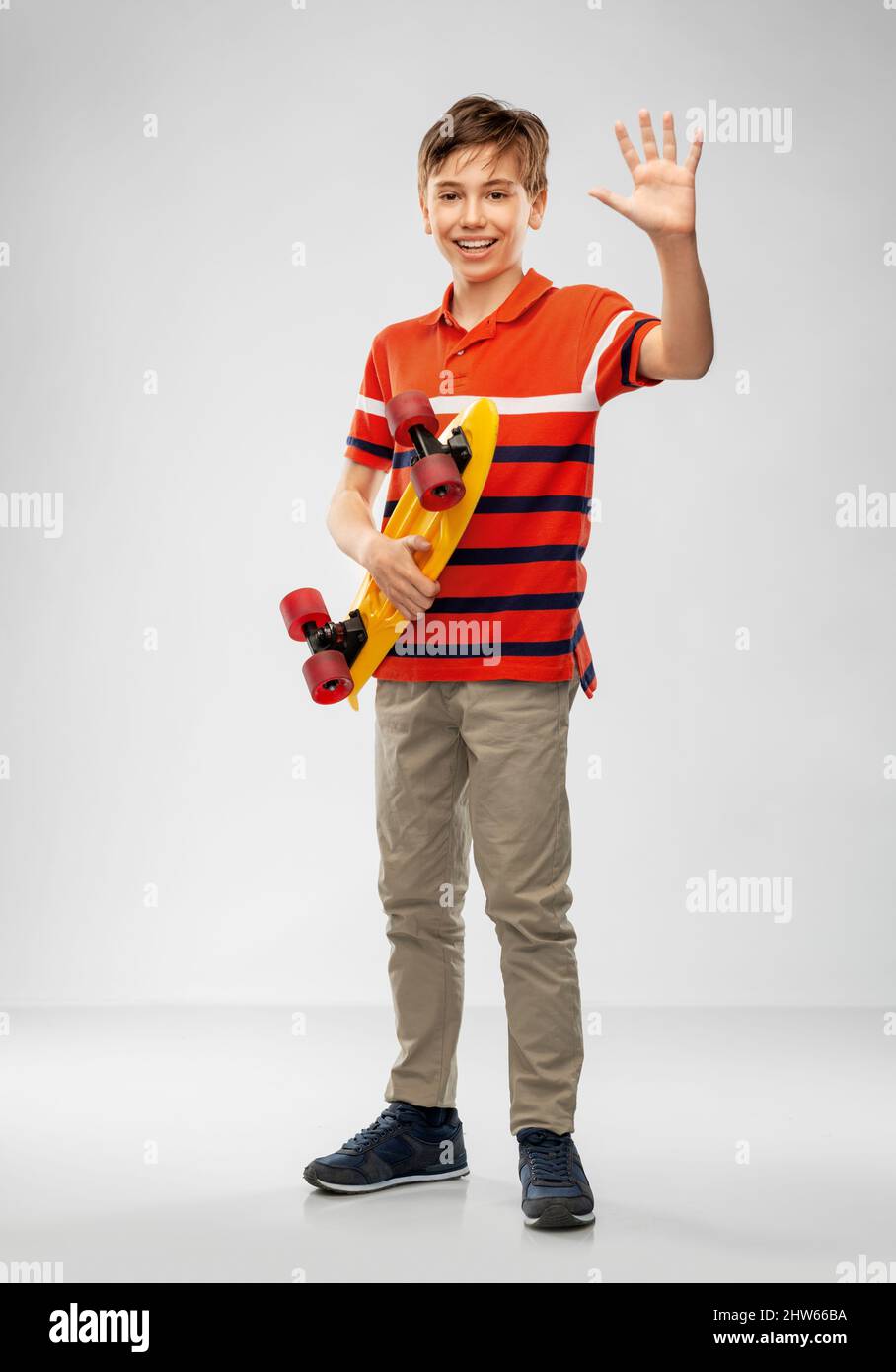 Boy waving preteen hi-res stock photography and images - Alamy