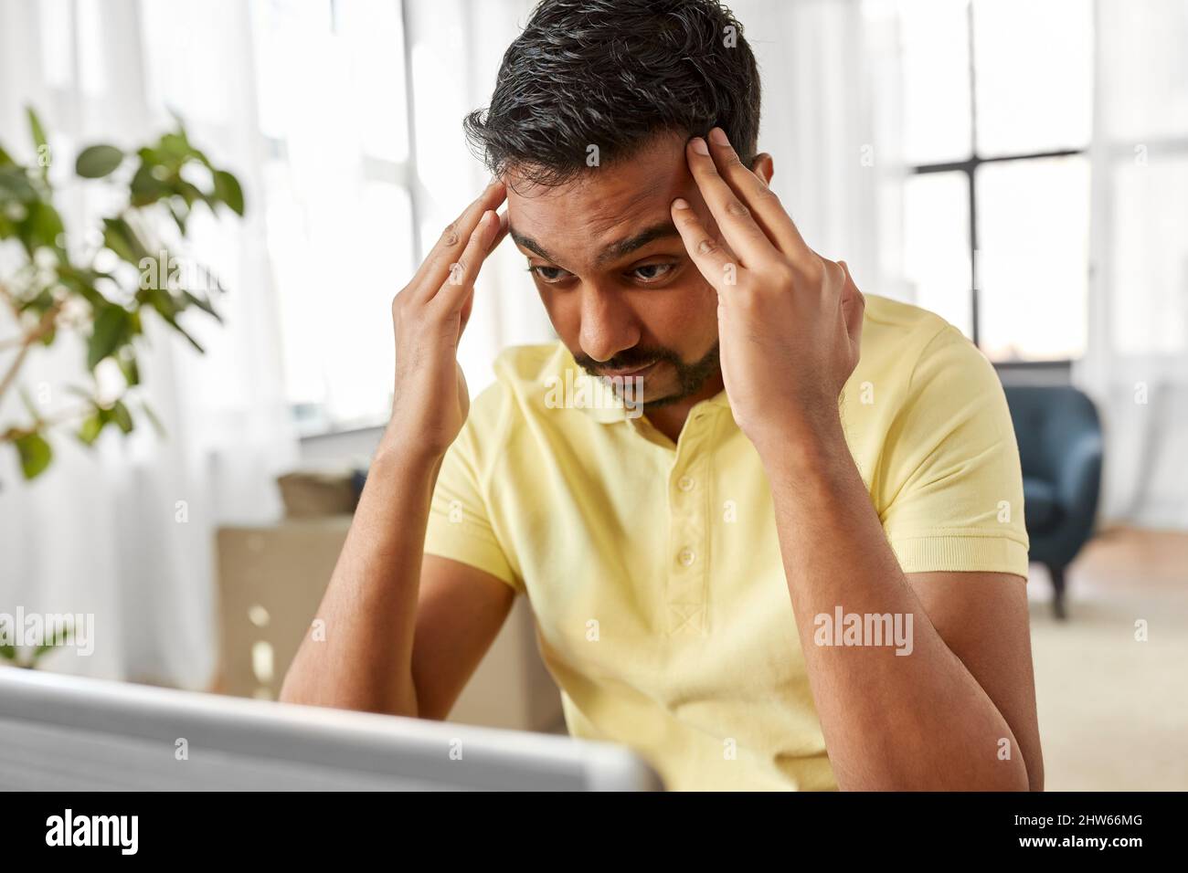 Indian man stressed work hi-res stock photography and images - Alamy