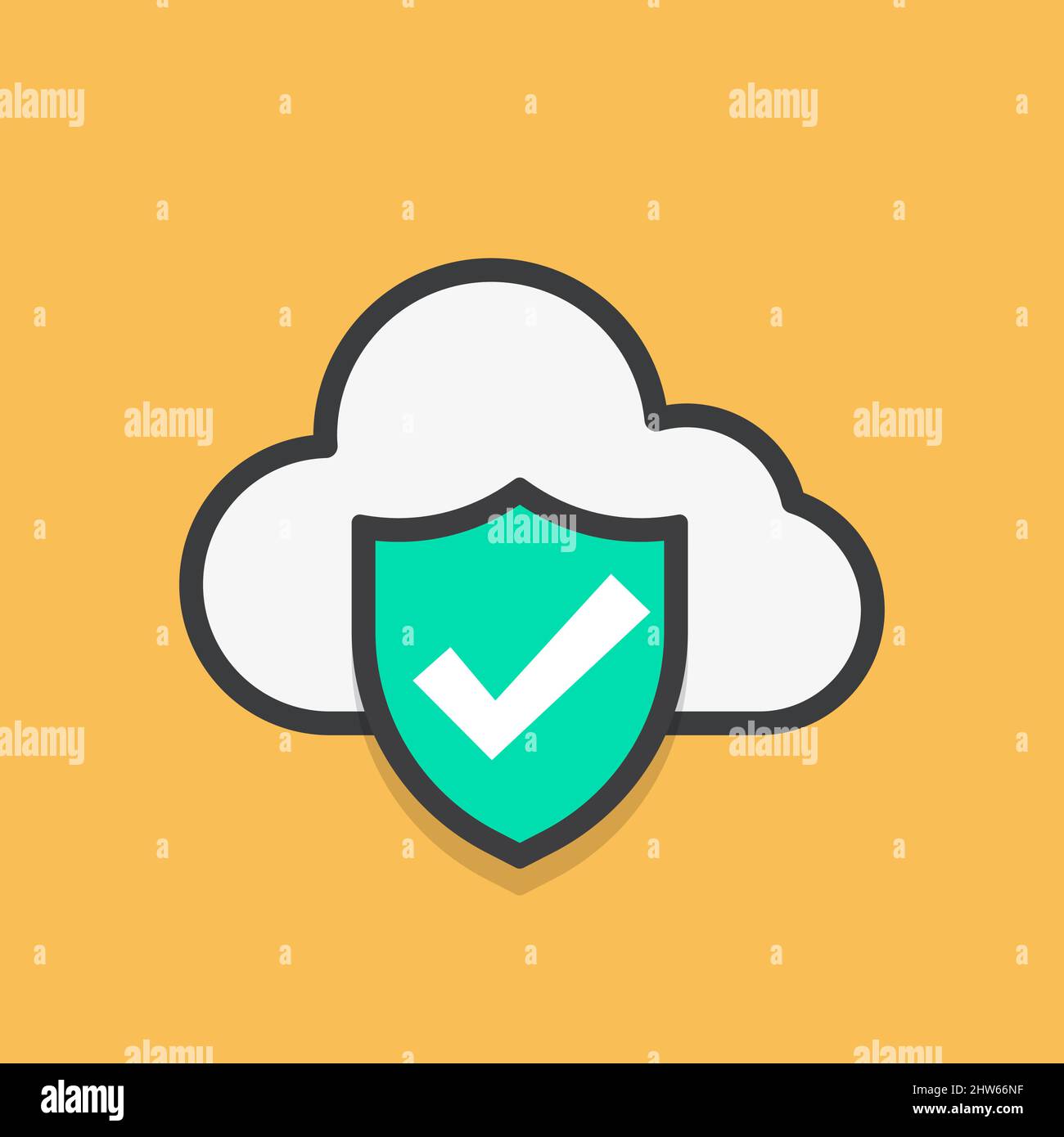 Cloud Security Shield Color Vector Icon Stock Vector Image & Art - Alamy