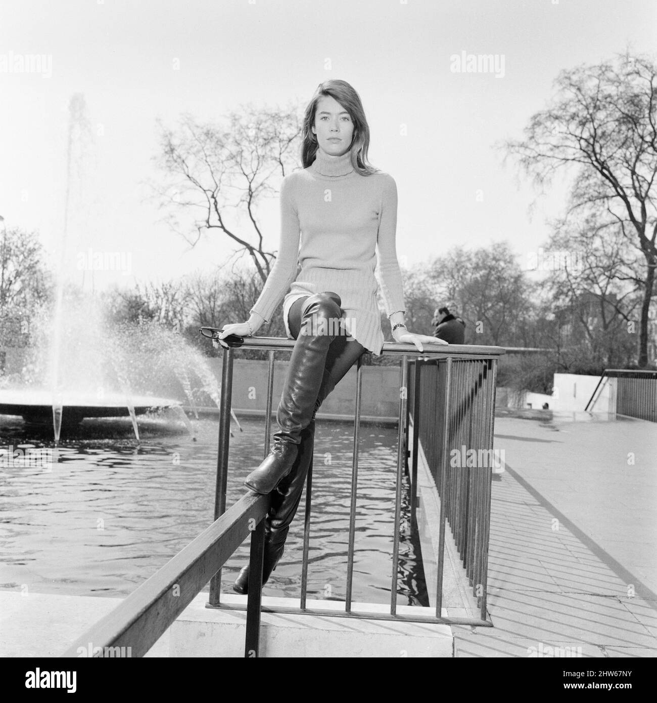 Francoise Hardy, french singer relaxes in the spring sunshine, Hyde ...