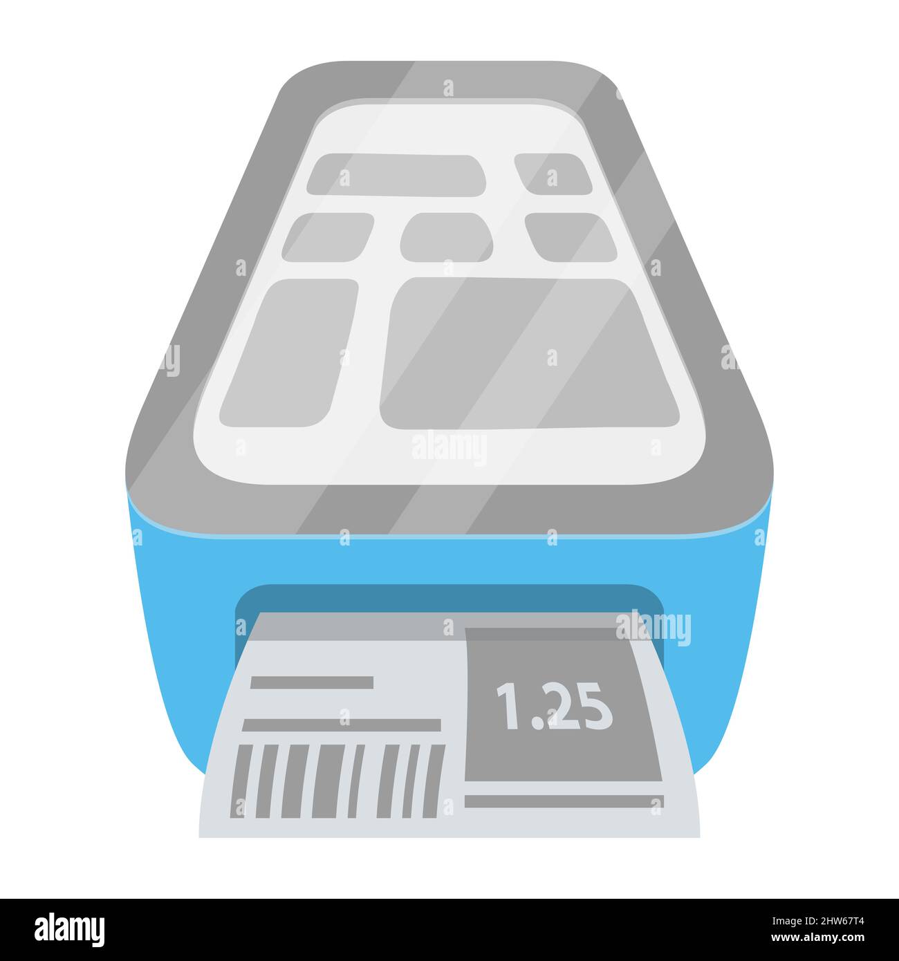 Bar code printer. Label printer digital. Symbol for a mobile ...