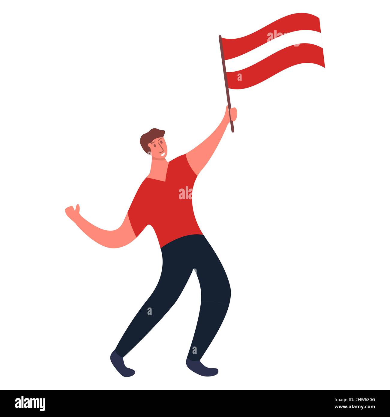 Man with flag Austria. Guy cartoon character Stock Vector Image & Art ...