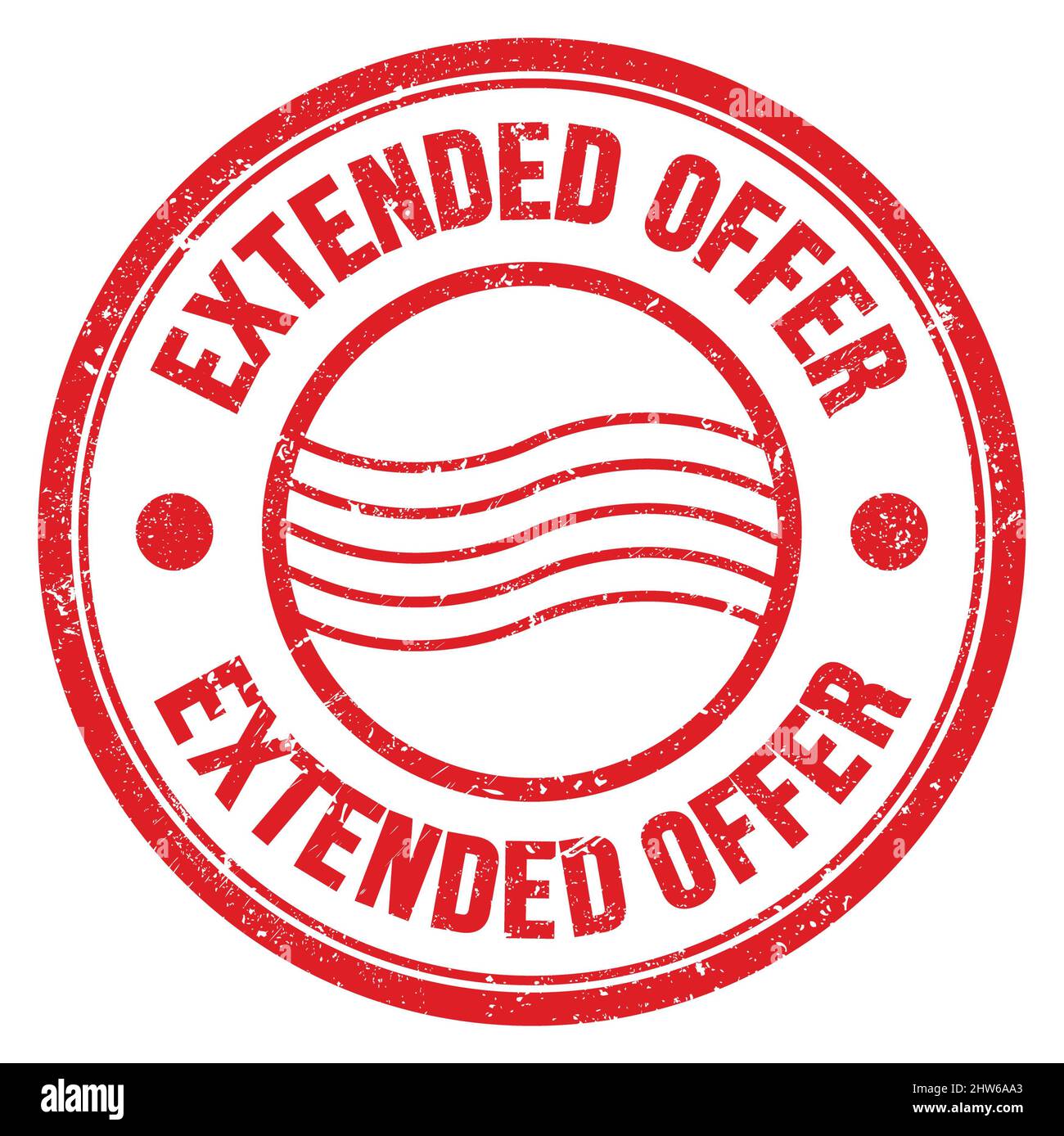 EXTENDED OFFER word written on red round postal stamp sign Stock Photo ...