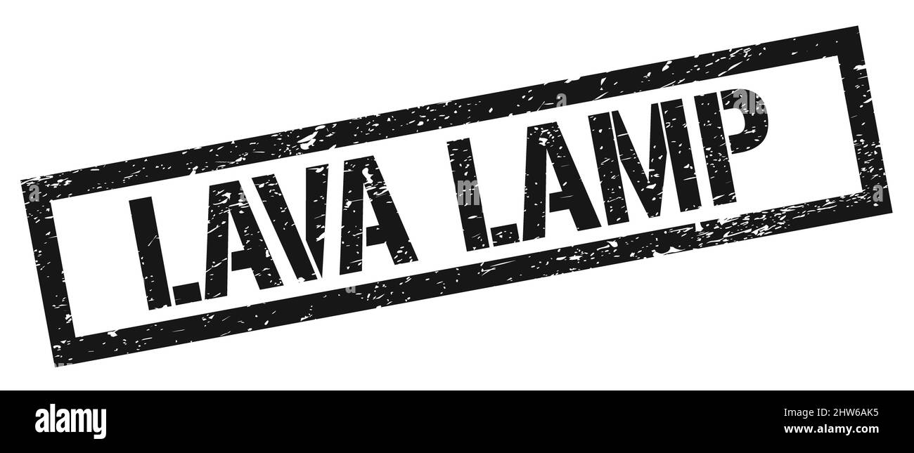 LAVA LAMP black grungy rectangle stamp sign Stock Photo - Alamy