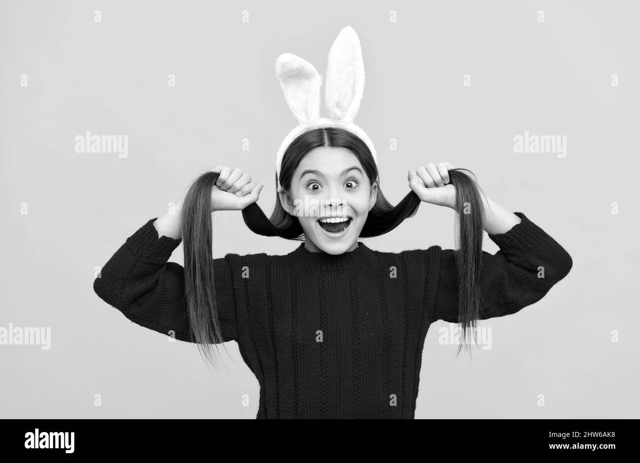 Girl child having fun in Black and White Stock Photos & Images - Alamy