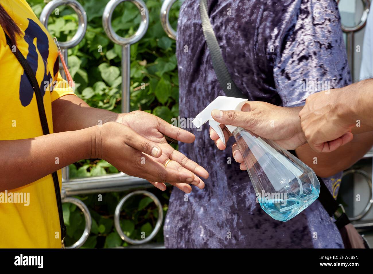 Sanitizer anti virus spray hi-res stock photography and images - Alamy