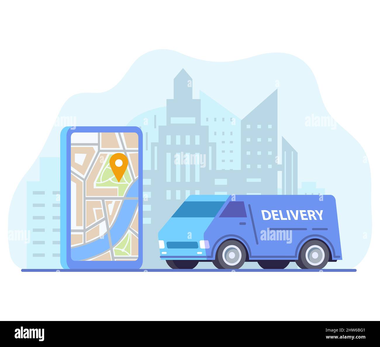 Urban delivery map hi-res stock photography and images - Alamy
