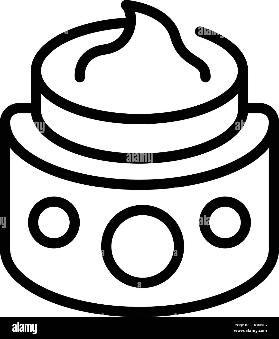Skin cream jar icon outline vector. Cosmetic gel. Collagen product ...
