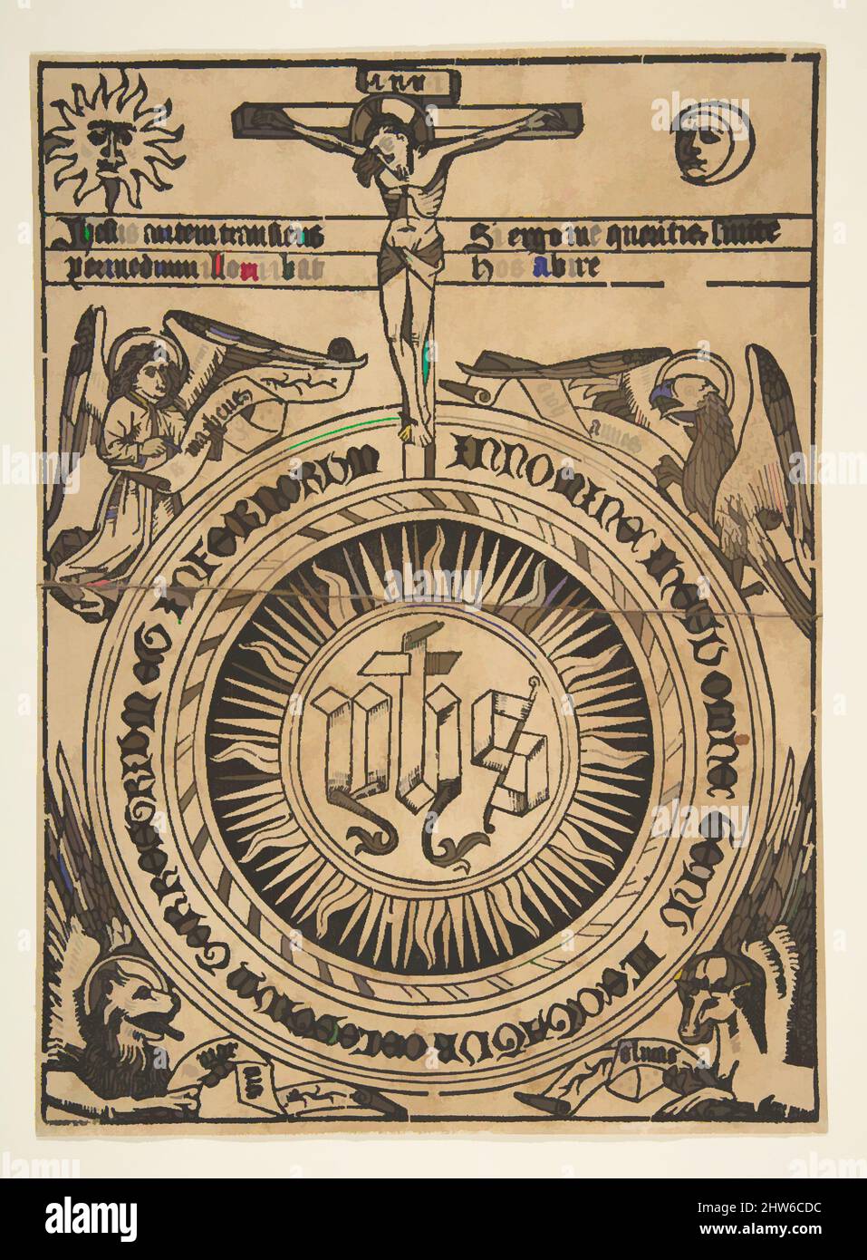 Art inspired by The Sacred Monogram with the Symbols of the Evangelists ...