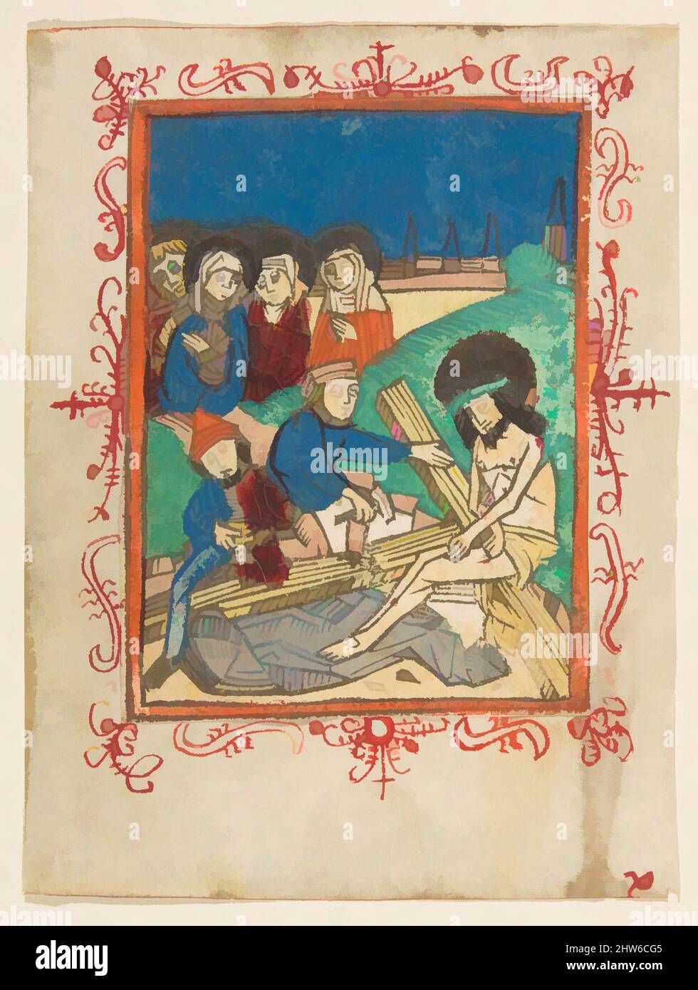 Art inspired by Preparation for the Crucifixion, 15th century, Woodcut ...