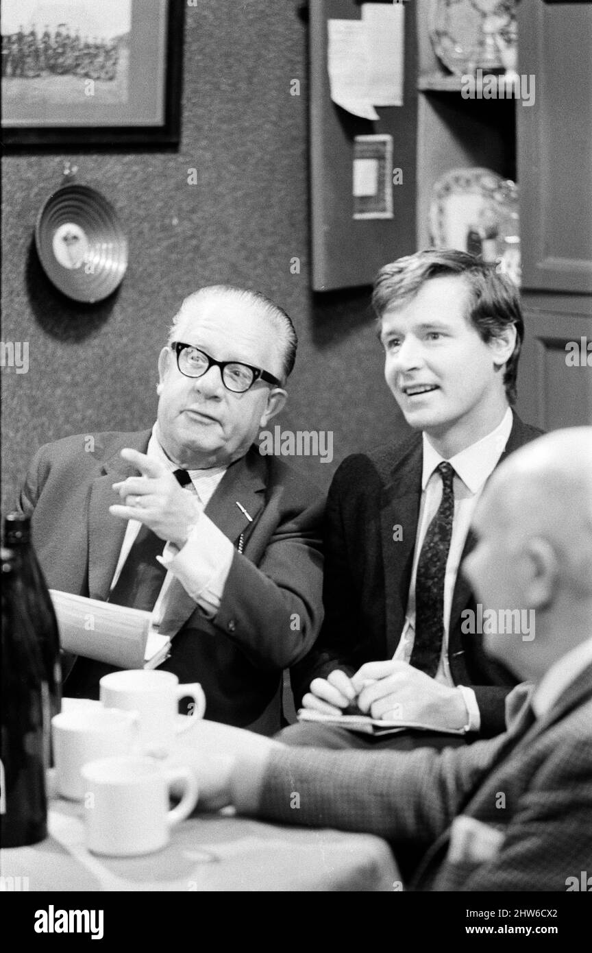 The cast of 'Coronation Street' on set. Jack Howarth as Albert Tatlock ...