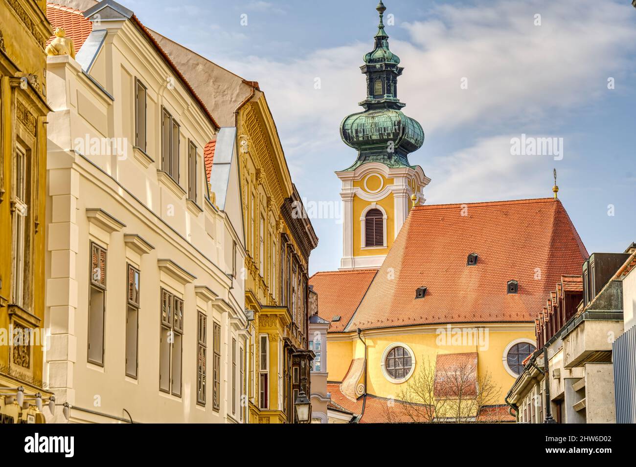 Gyor landmarks, Hungary Stock Photo - Alamy
