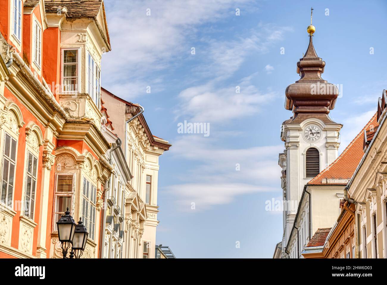 Gyor landmarks, Hungary Stock Photo - Alamy