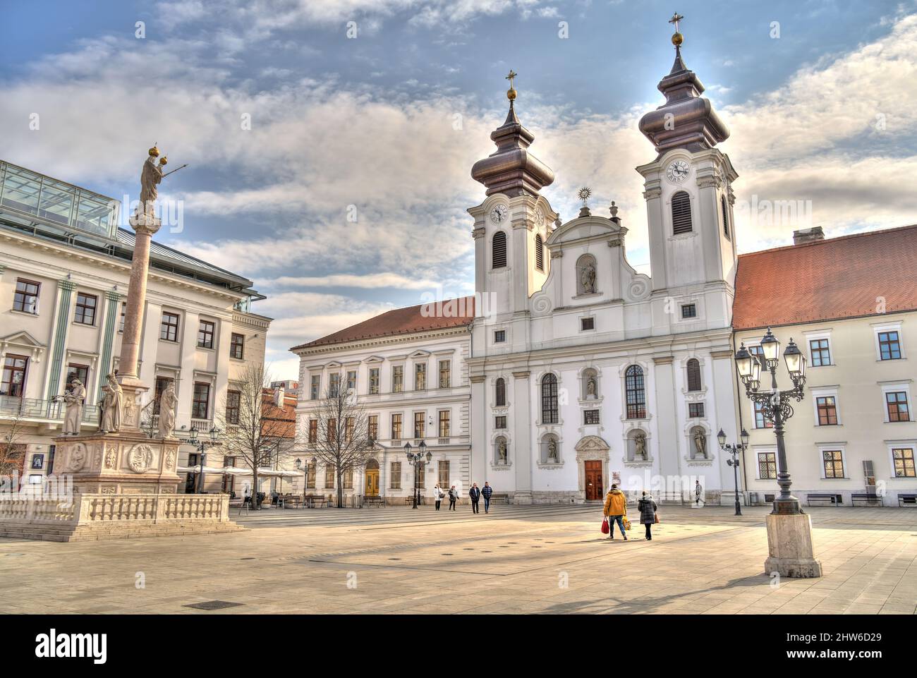 Gyor landmarks, Hungary Stock Photo - Alamy