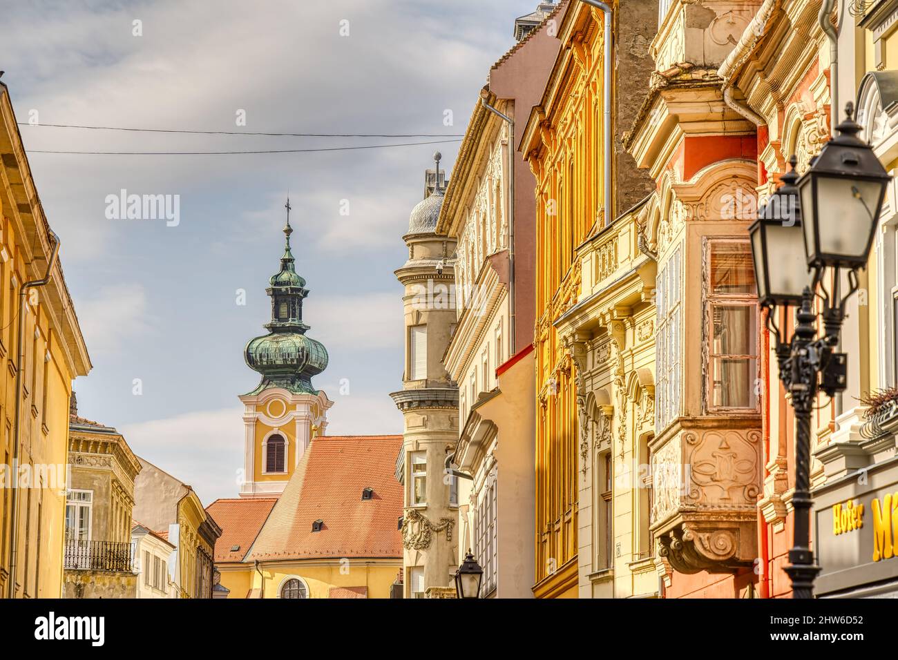 Gyor landmarks, Hungary Stock Photo - Alamy