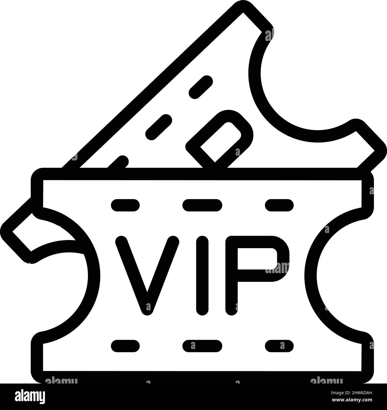 Vip event tickets icon outline vector. Concert party. Cinema star Stock ...
