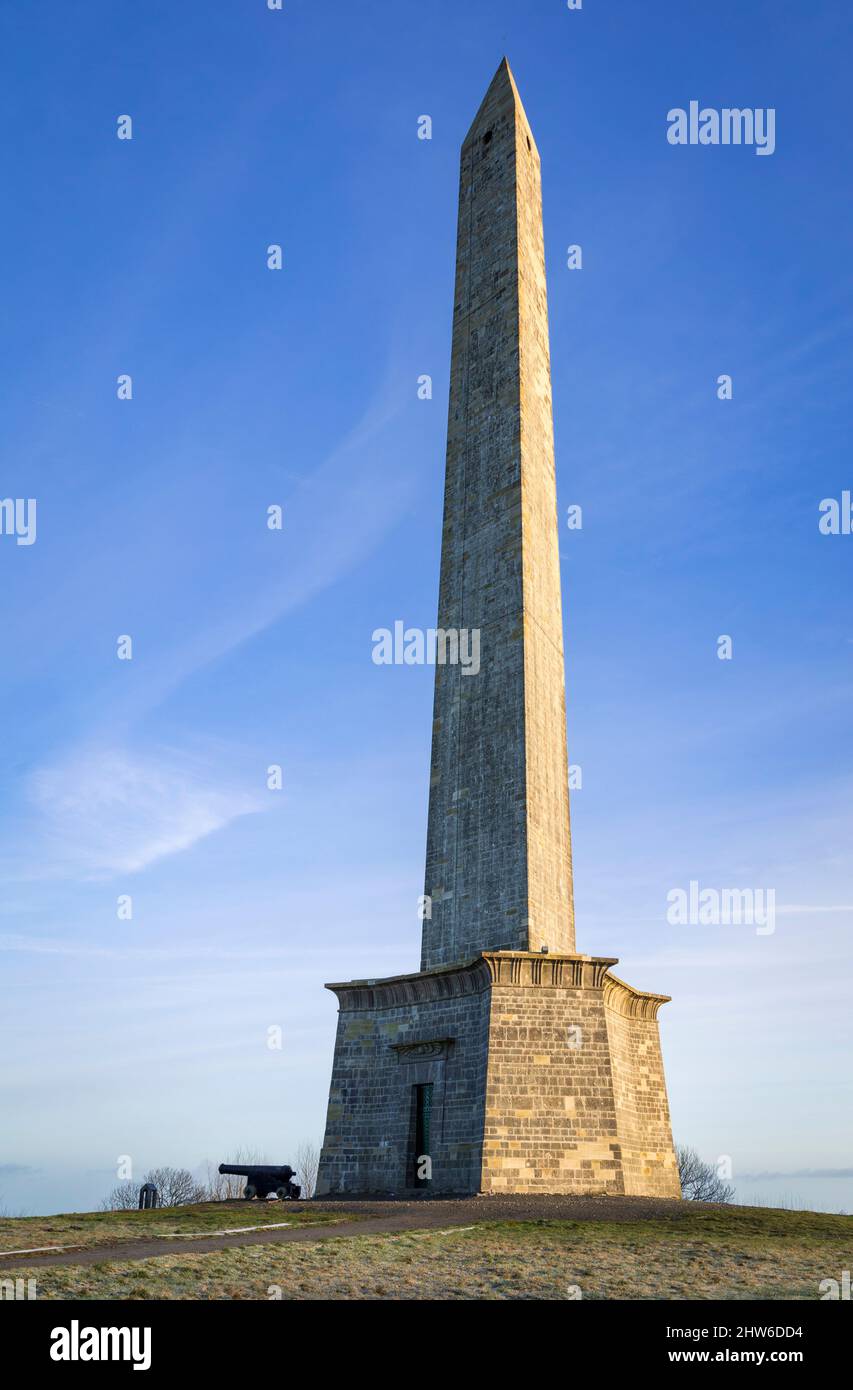 Wellington Monument on a beautiful February morning on the Blackdown ...