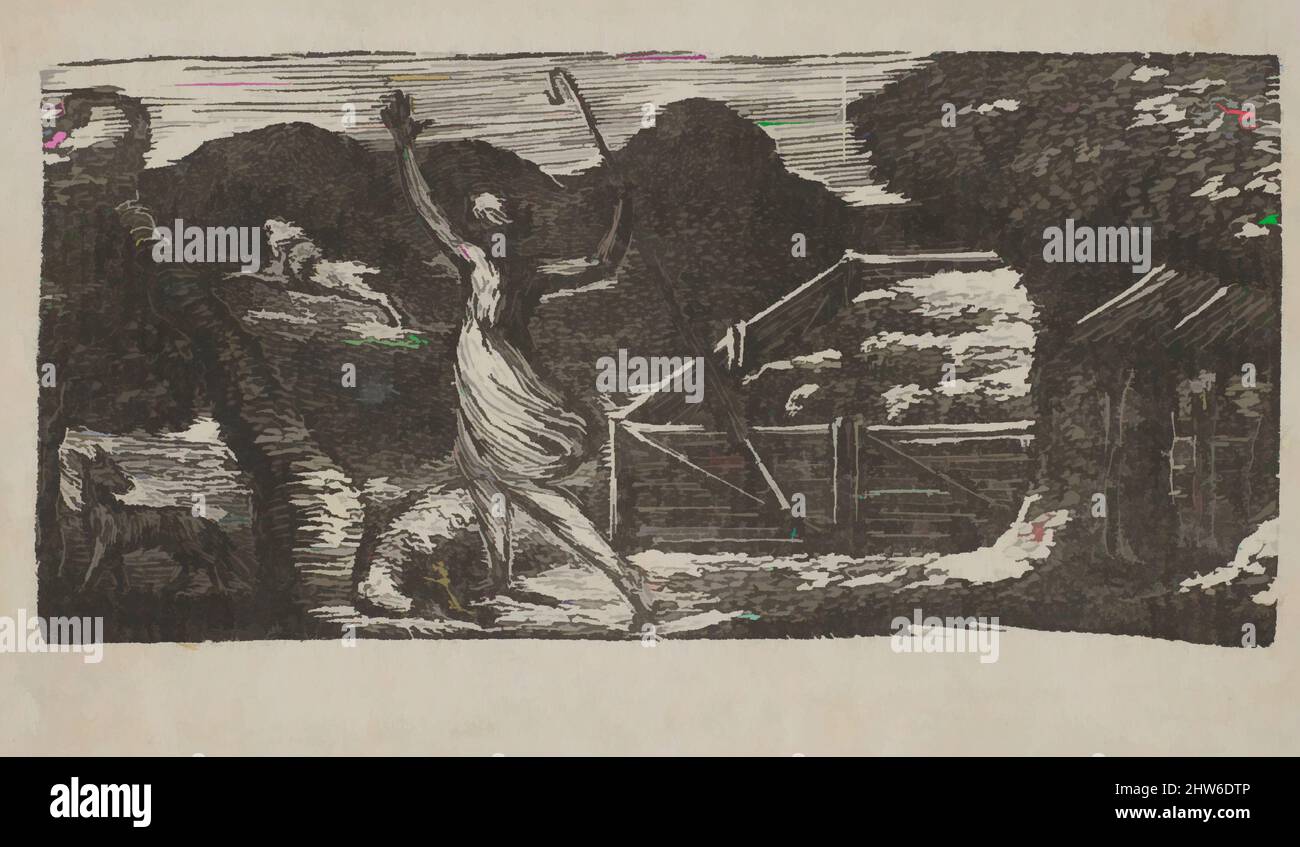 Art inspired by Shepherd Chases Away a Wolf, from Thornton's Pastorals ...