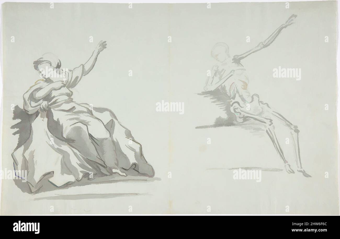 Art inspired by Anatomical drawing, 18th century, Pen and ink, brush ...