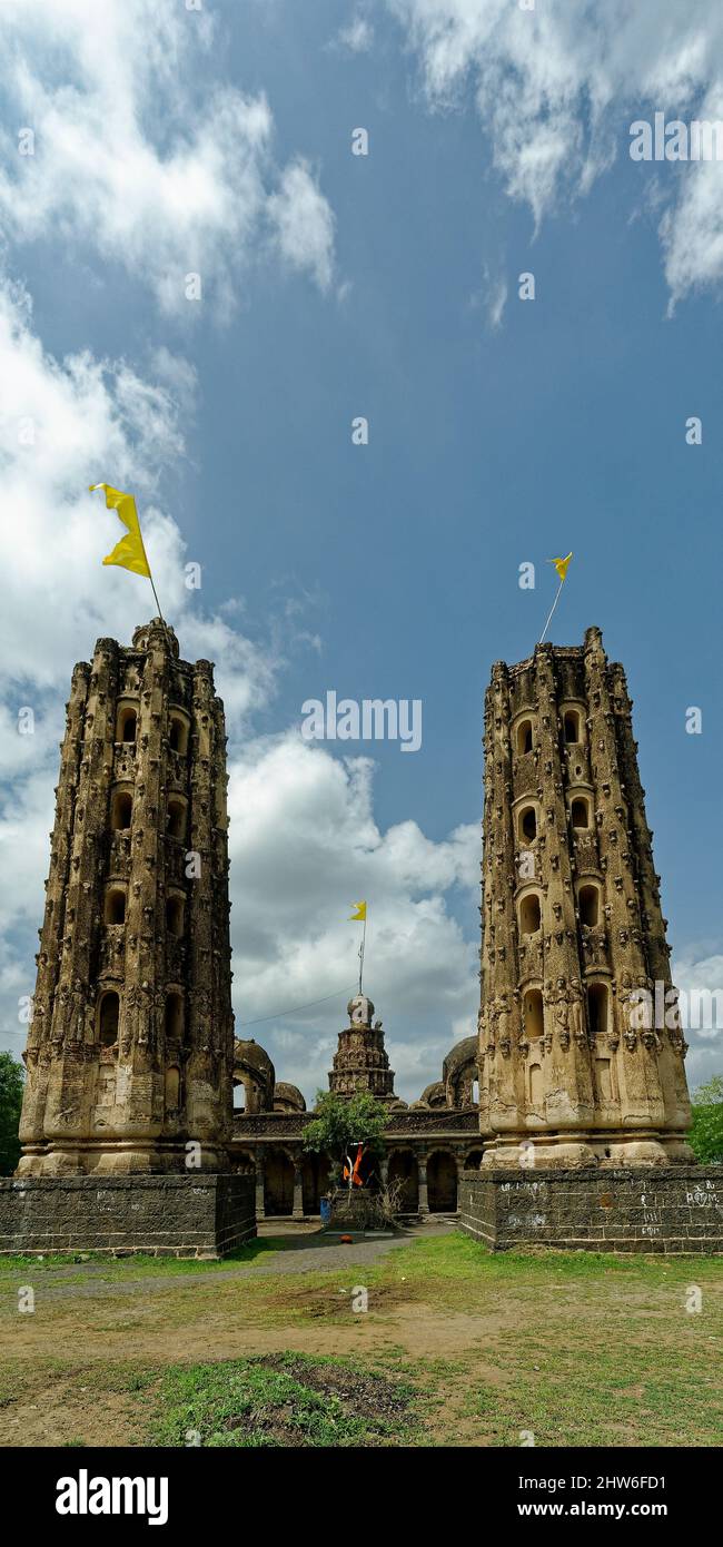 Two huge Deepmala of Khandoba mandir(Temple) at Beed state Maharashtra ...